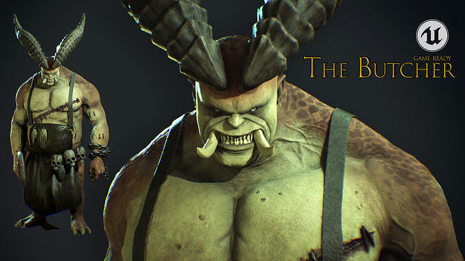 3D model Diablo lV The Butcher - Unreal Engine 5 VR / AR / low-poly ...