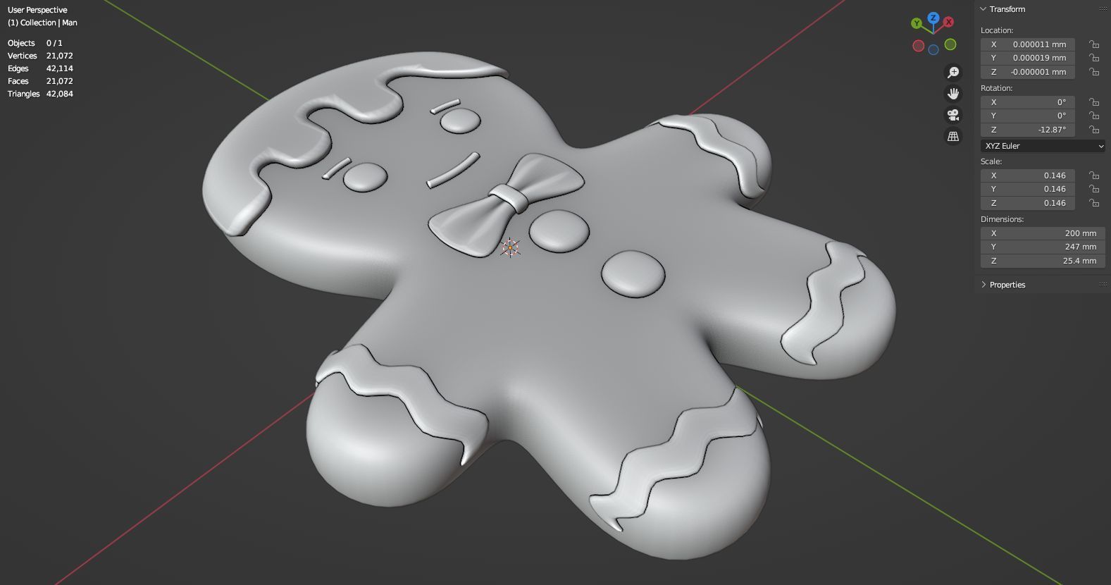 Gingerbread man 3D model for 3D print 3D model 3D printable | CGTrader