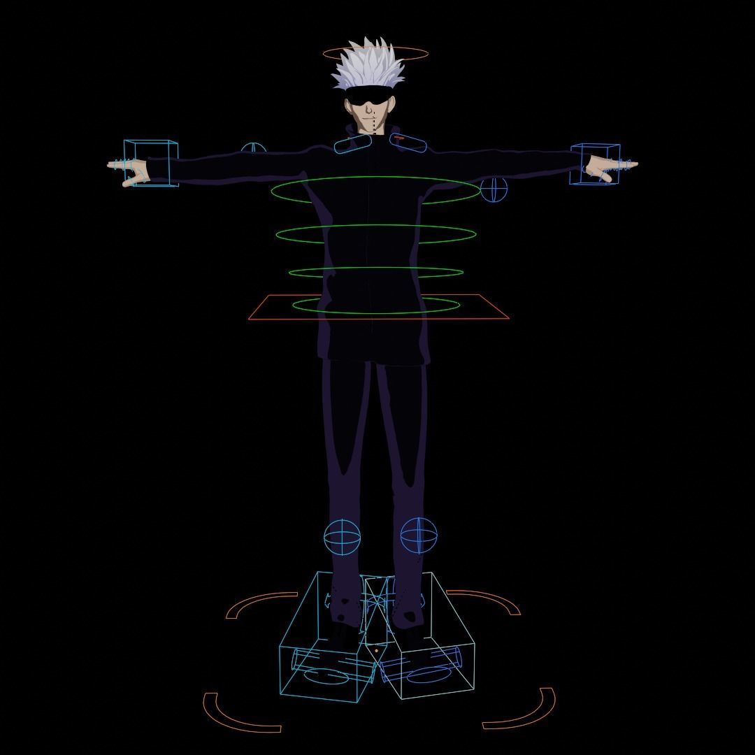 Gojo Satoru 3D model animated rigged | CGTrader