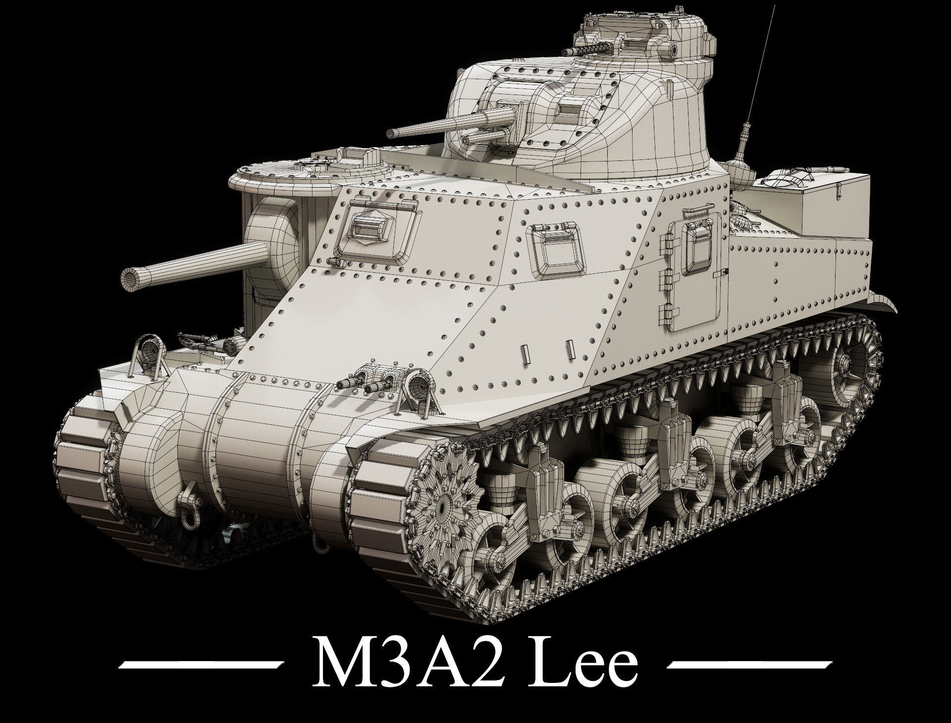 M3A2 Lee - Base Mesh 3D model | CGTrader