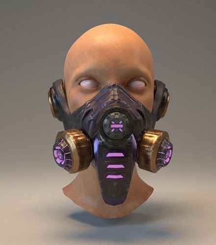3D model Futuristic Gas Mask VR / AR / low-poly | CGTrader