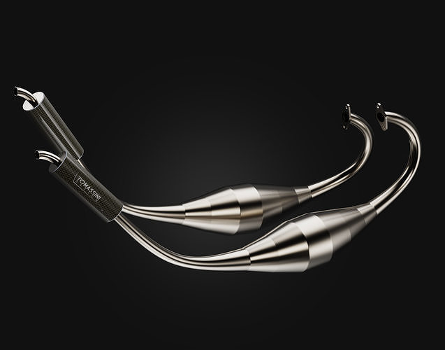 2 Stroke Moto2 Full Racing Exhaust CAD file Step 3D model | CGTrader