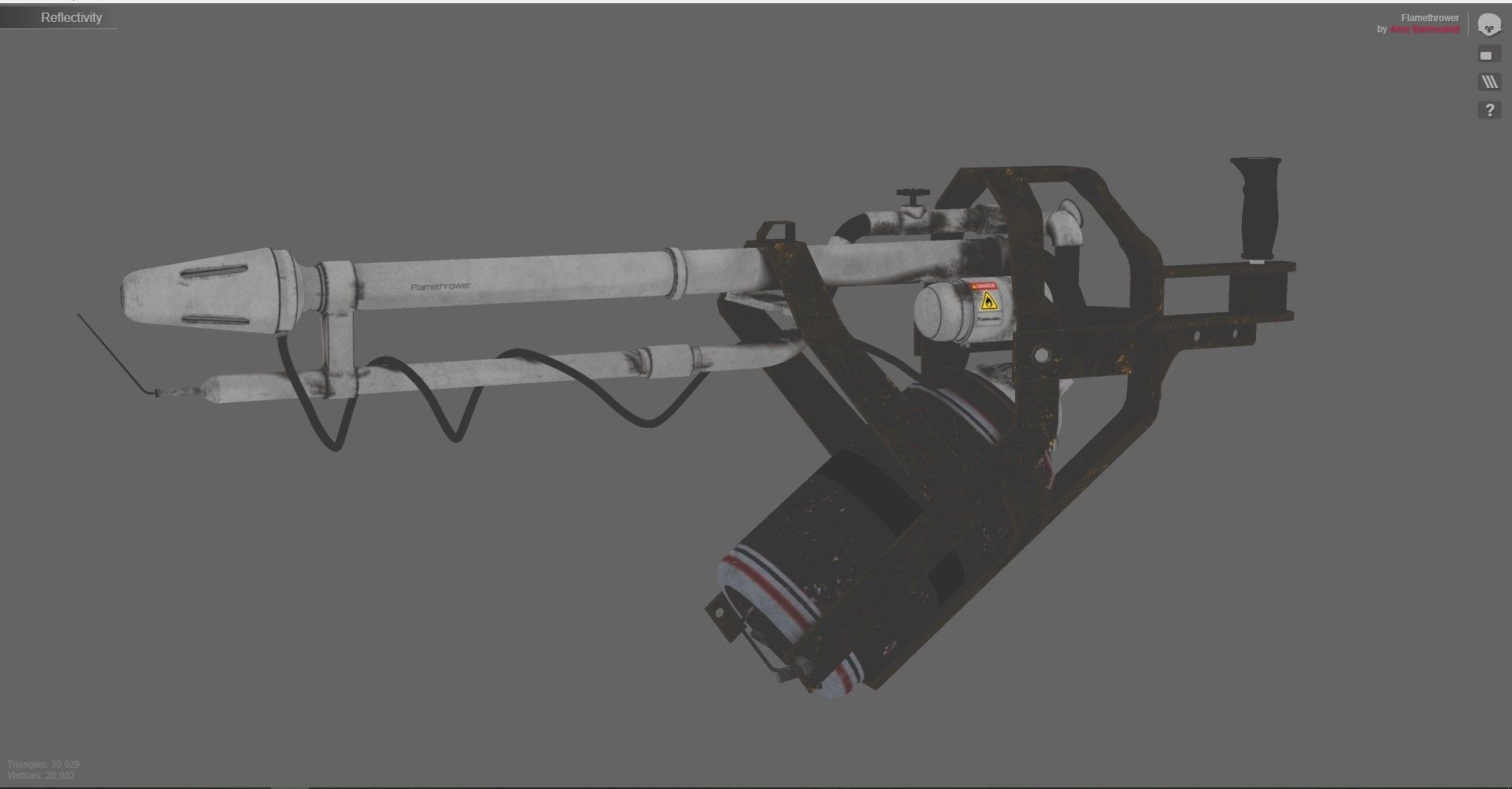3D model Flamethrower VR / AR / low-poly | CGTrader
