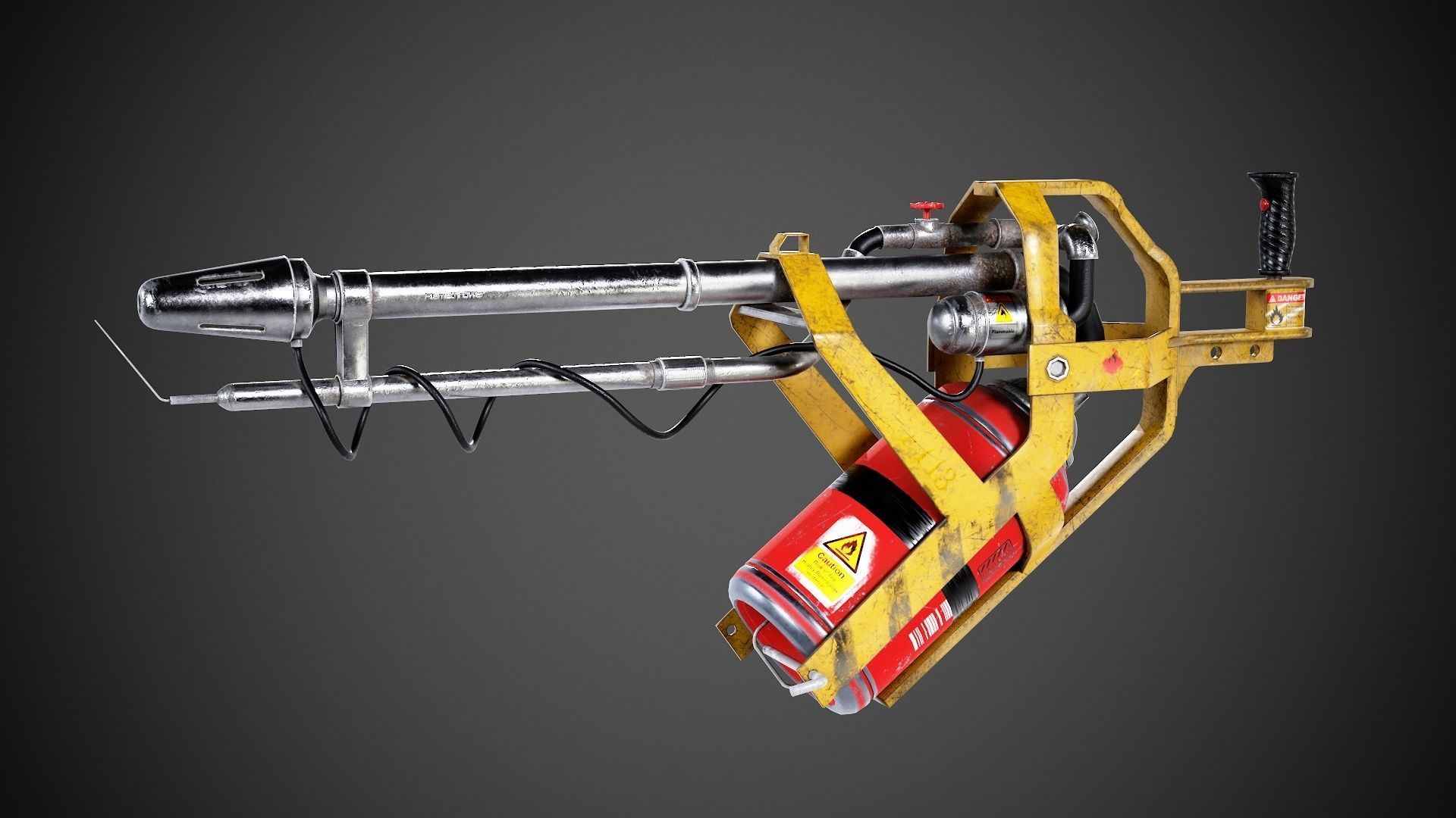 3D model Flamethrower VR / AR / low-poly | CGTrader