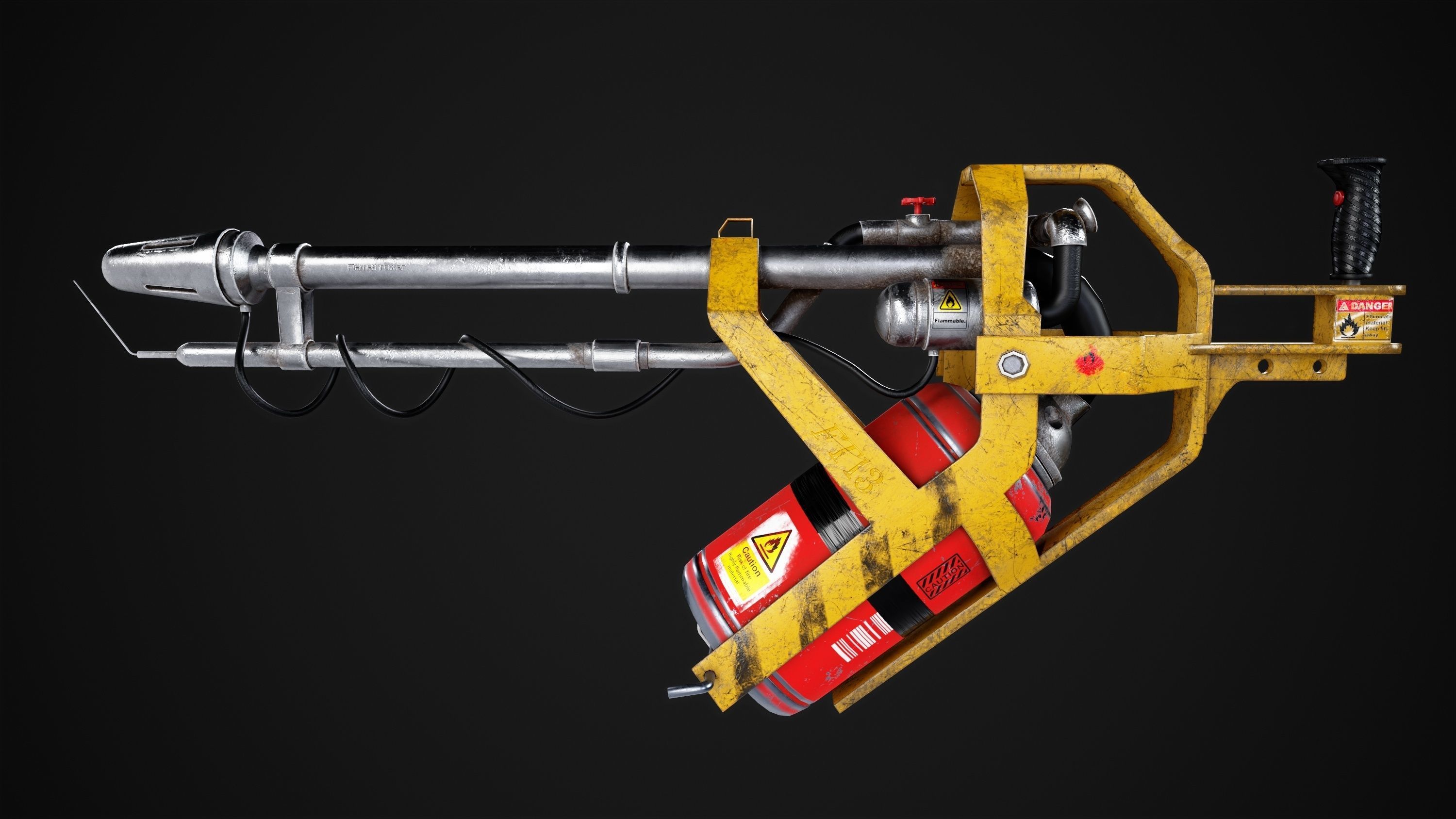 3D model Flamethrower VR / AR / low-poly | CGTrader