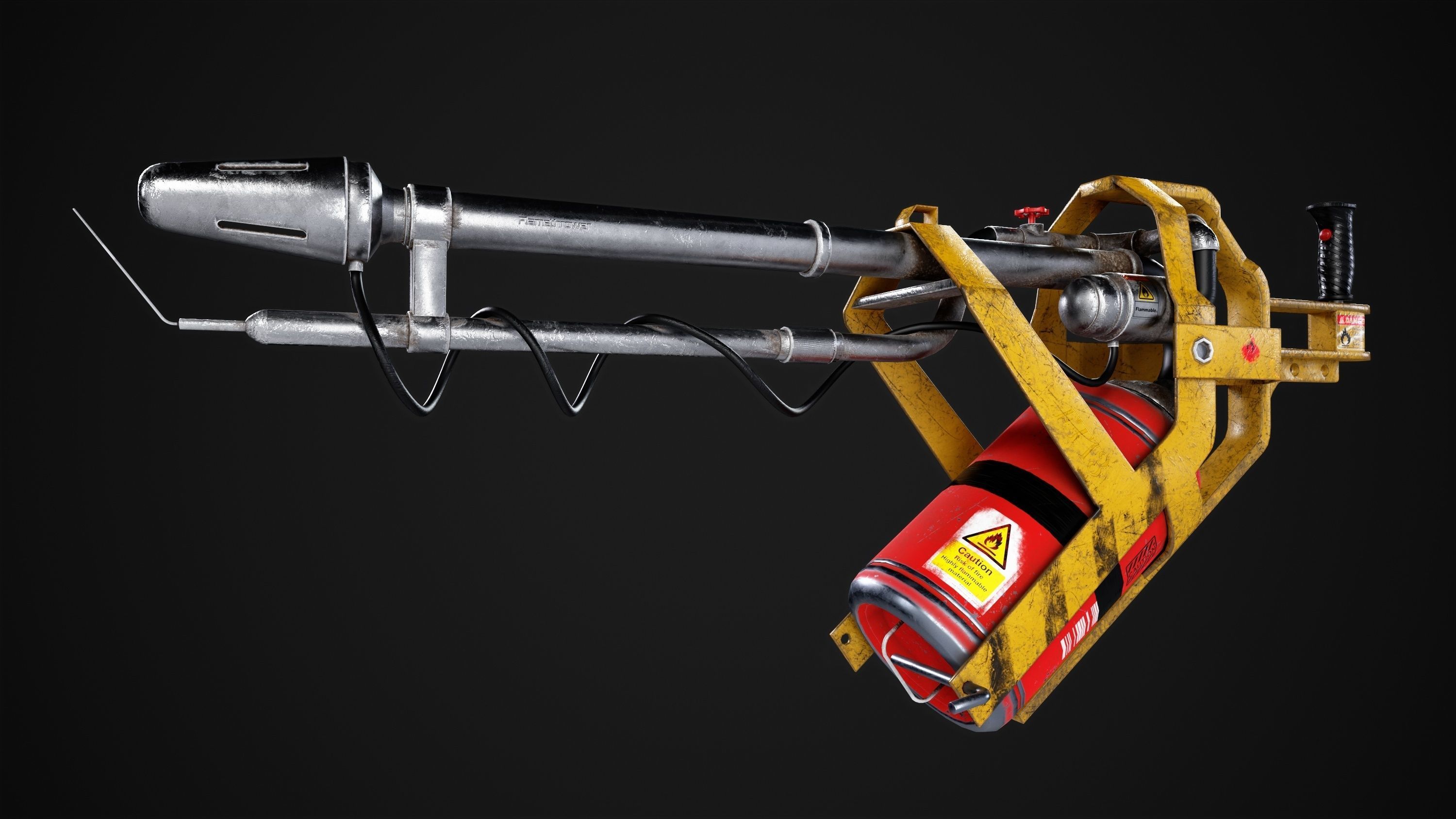 3D model Flamethrower VR / AR / low-poly | CGTrader