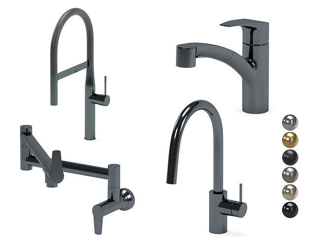 GROHE kitchen faucet collection 01 3D model | CGTrader