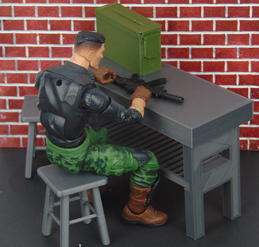 GI JOE Classified One 12 Workbench Stools Printable Diorama Prop 3D ...