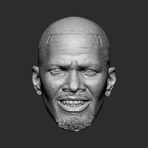 Jamie Foxx v2 head 3D model 3D printable | CGTrader