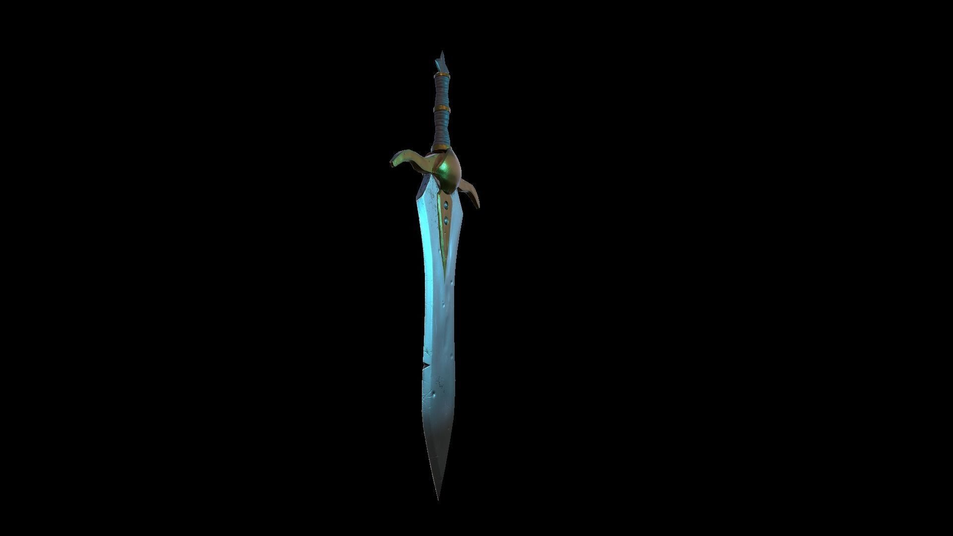 3D model A MEDIEVAL GAMING SWORD VR / AR / low-poly | CGTrader