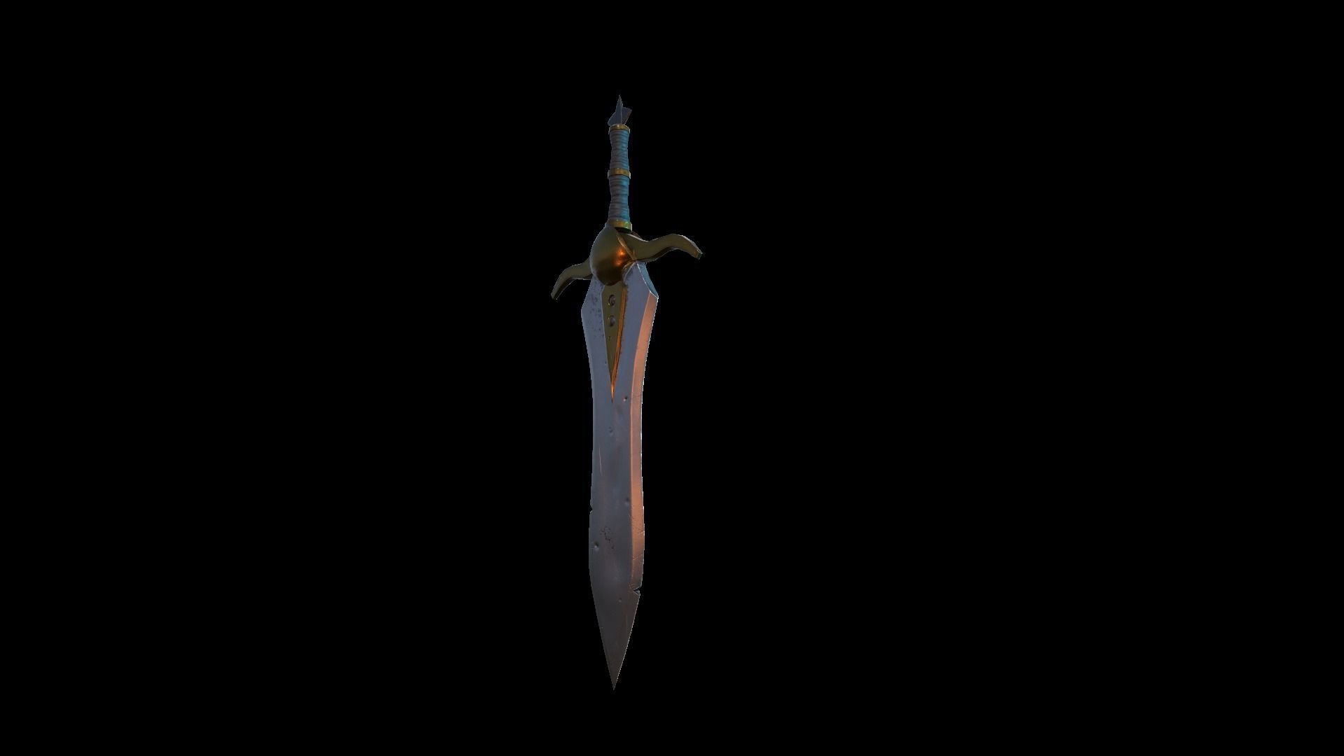 3D model A MEDIEVAL GAMING SWORD VR / AR / low-poly | CGTrader