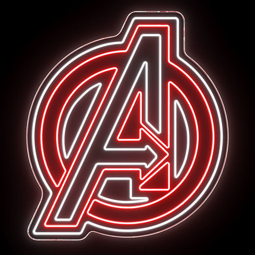 Avengers Neon Sign 3D model | CGTrader