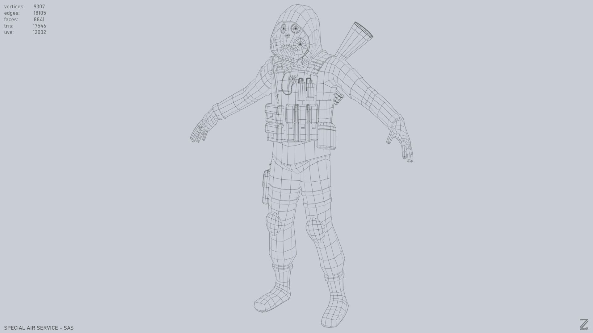 3D model Military SAS VR / AR / low-poly | CGTrader