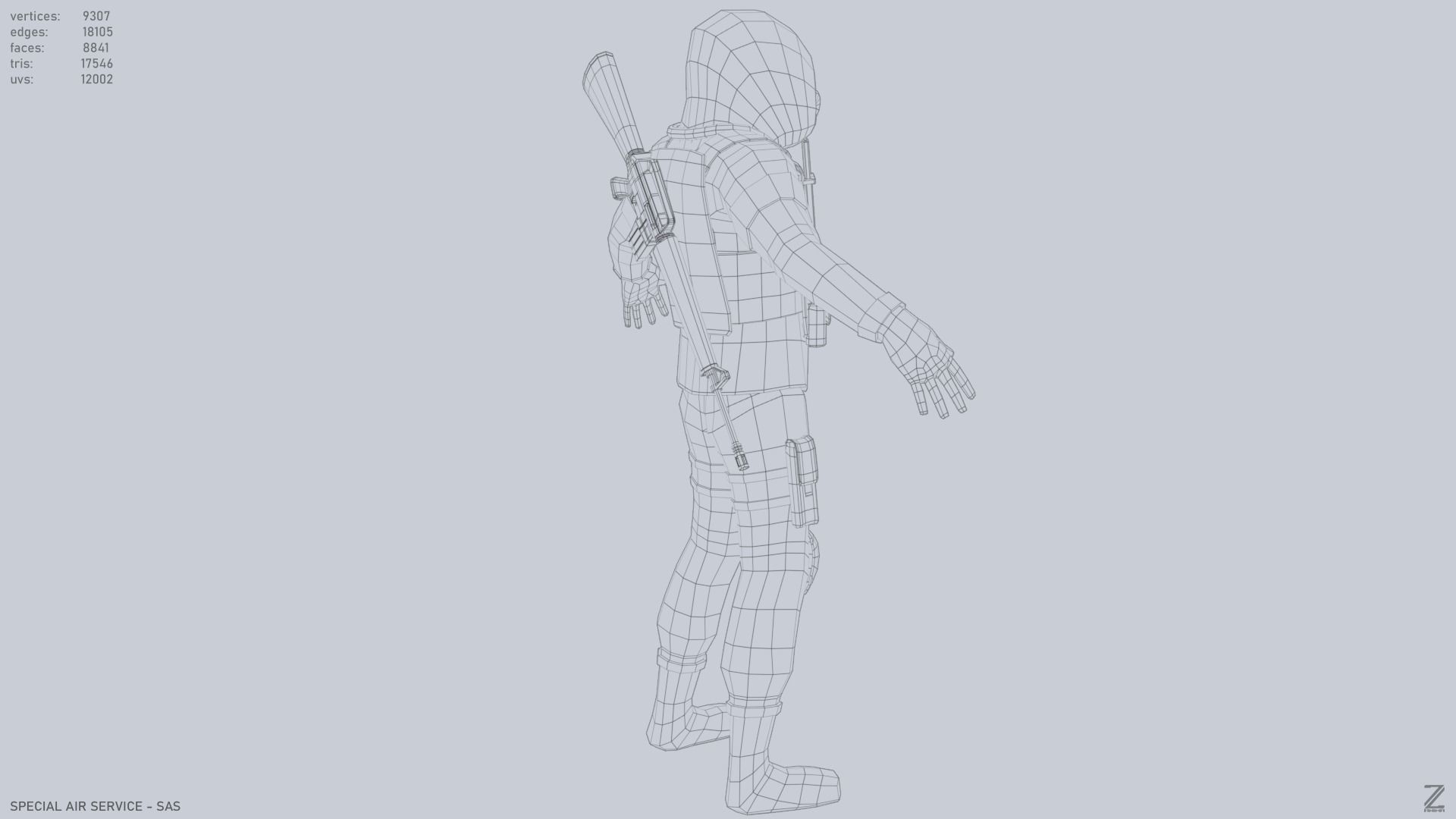 3D model Military SAS VR / AR / low-poly | CGTrader