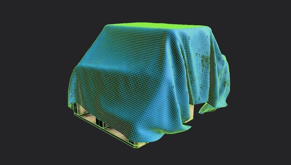 3D model Tarp with Pallet M01 VR / AR / low-poly | CGTrader