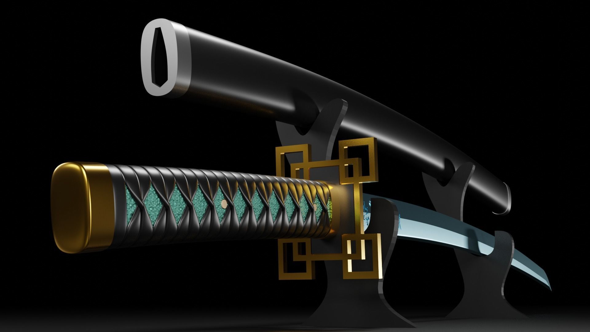 Demon Slayer Swords 3D model 3D printable | CGTrader