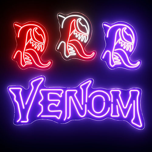 Venom Neon Signs 3D model | CGTrader