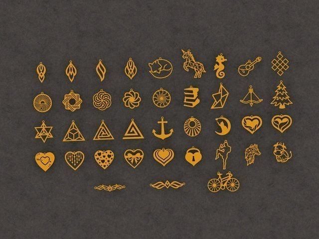 Laser Necklaces 3D model 3D printable | CGTrader