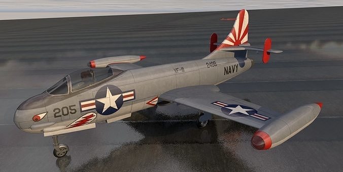 Chance Vought F6U-1 Pirate 3D model | CGTrader