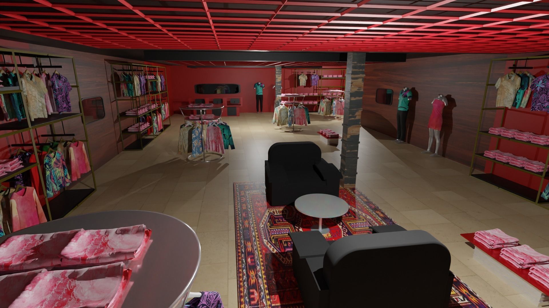 3D model Clothing Store interior VR / AR / low-poly | CGTrader
