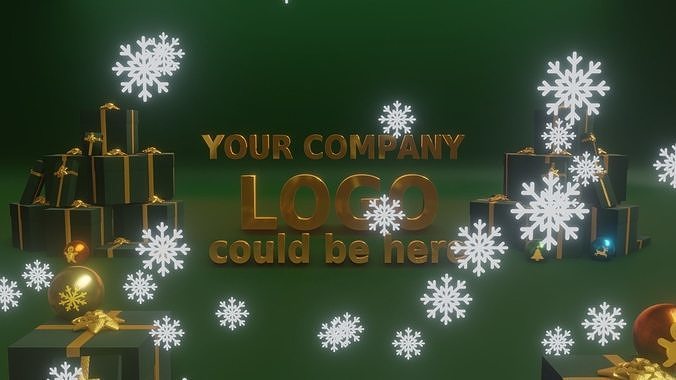 Christmas gift boxes animation for your company logo 3D model animated ...