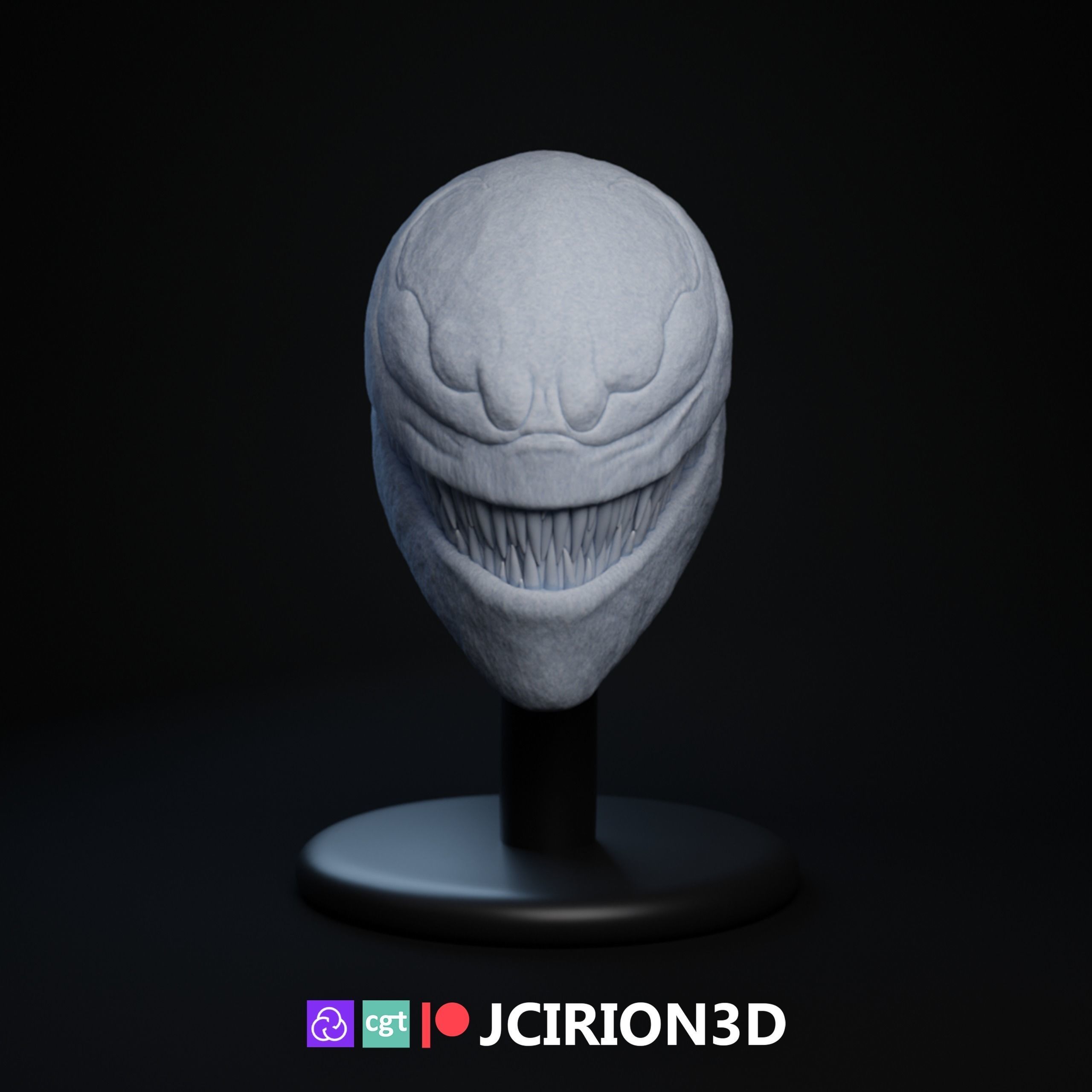 Insomniac Venom smile custom head 3D model 3D printable | CGTrader