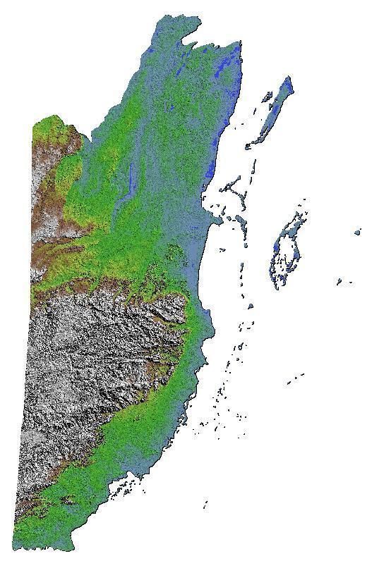 3D Terrain Digital Elevation topo Model of Belize 3D model 3D printable | CGTrader