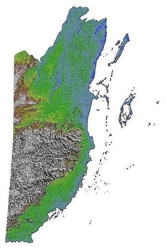 3D Terrain Digital Elevation topo Model of Belize 3D model 3D printable | CGTrader