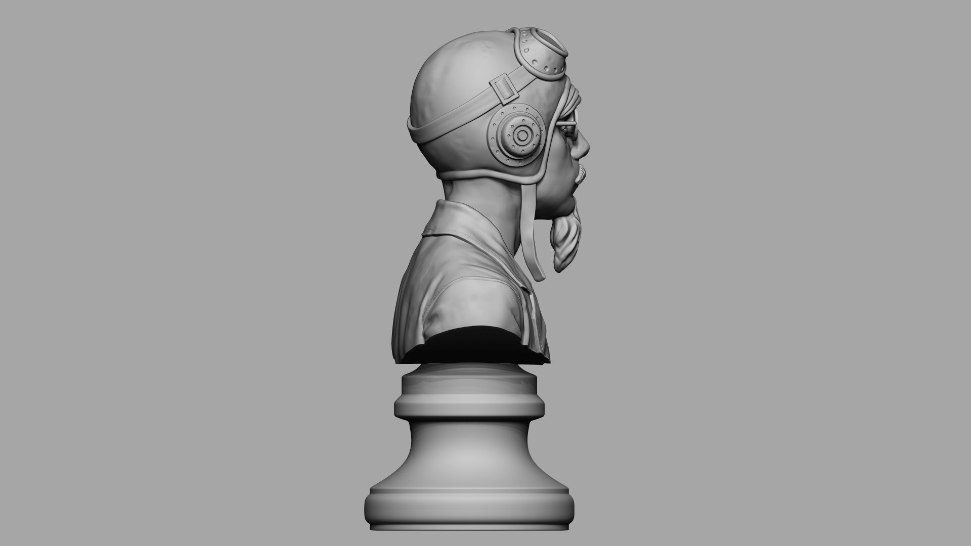 Pilot Bust 3D model 3D printable | CGTrader