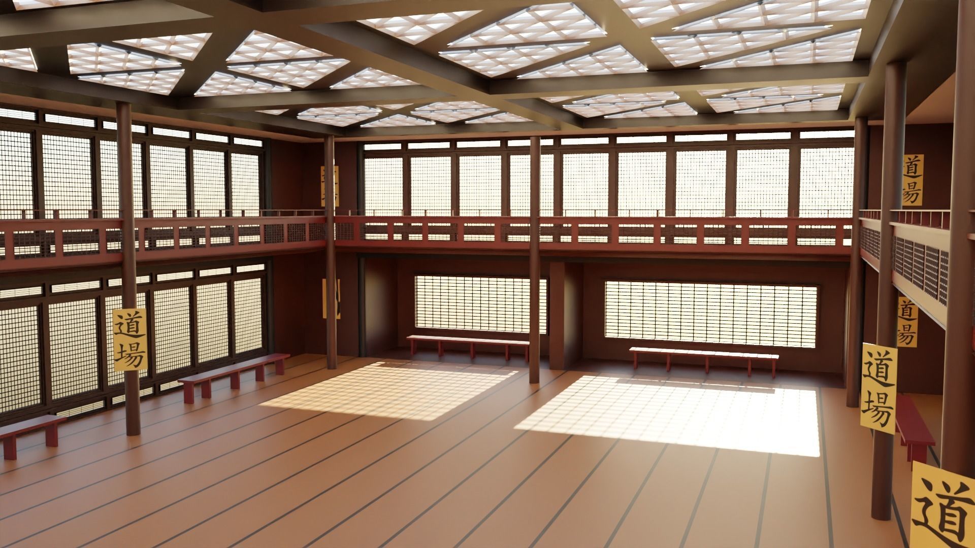 3D model Japanese Dojo VR / AR / low-poly | CGTrader