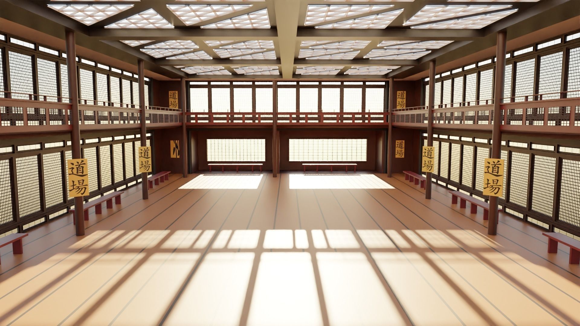 3D model Japanese Dojo VR / AR / low-poly | CGTrader