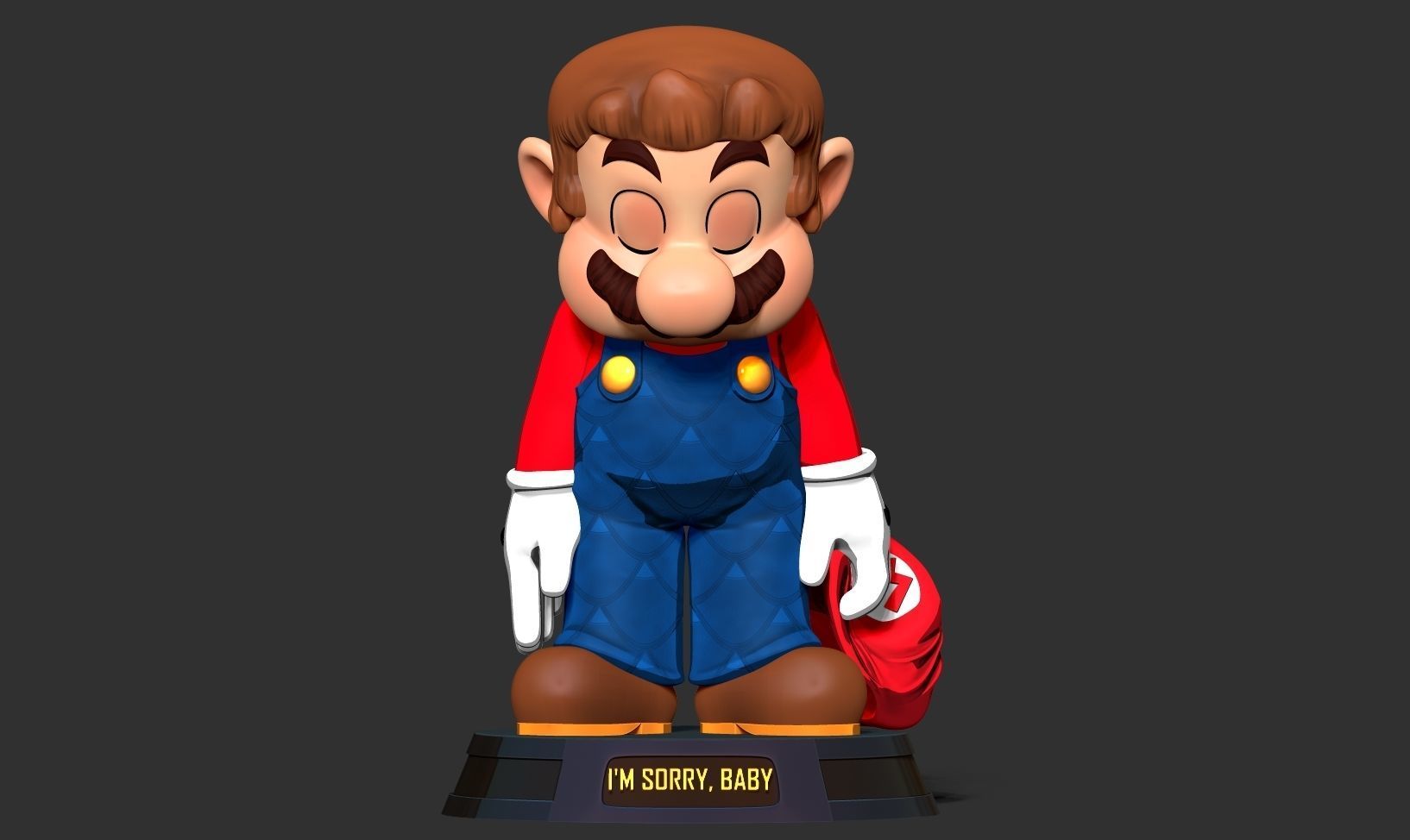 Mario is sorry 3D model 3D printable | CGTrader