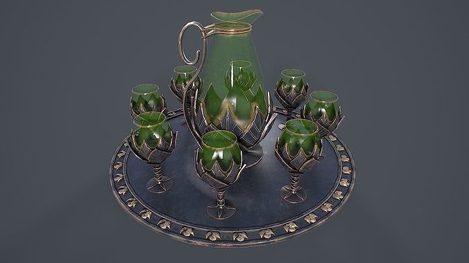 3D model Table Service 3D Model VR / AR / low-poly | CGTrader