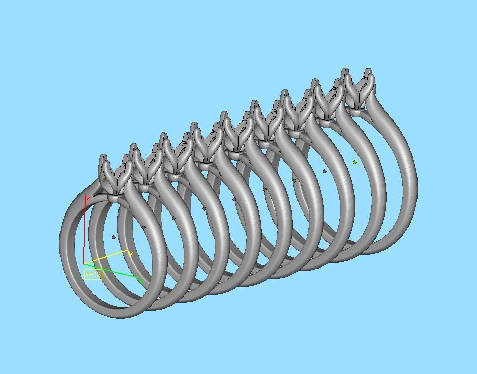 30 pointer Solitaire Promise Ring 4prong design Engagement Ring 3D ...