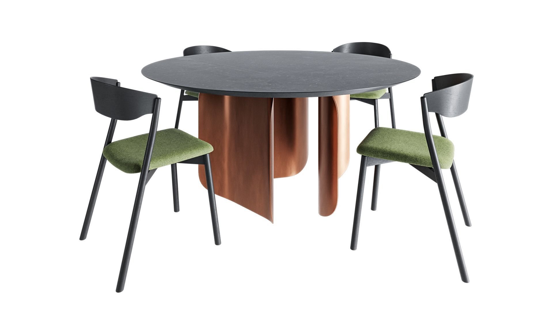 Miniforms Barry table and Tube dining chair 3D model | CGTrader