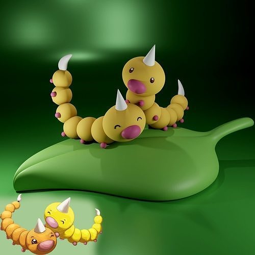 Pokemon - Weedle 3D model 3D printable | CGTrader