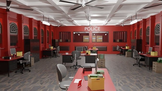 3D model Police Station VR / AR / low-poly | CGTrader