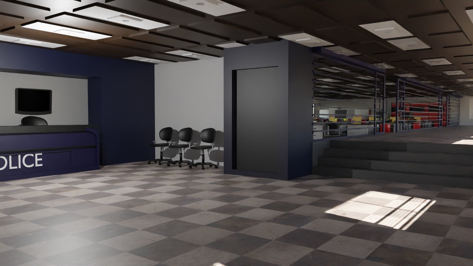 3D model Police Station interior VR / AR / low-poly | CGTrader