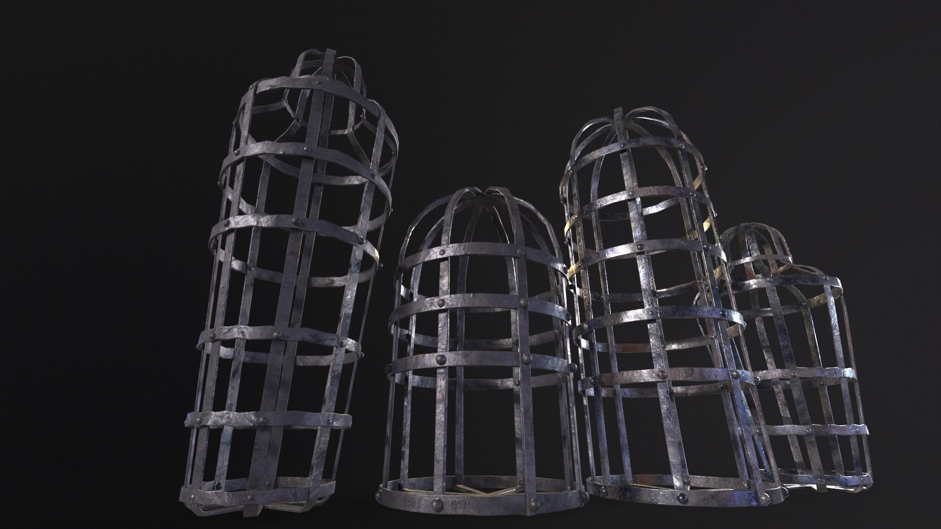 3D model Medieval Iron Cages VR / AR / low-poly | CGTrader