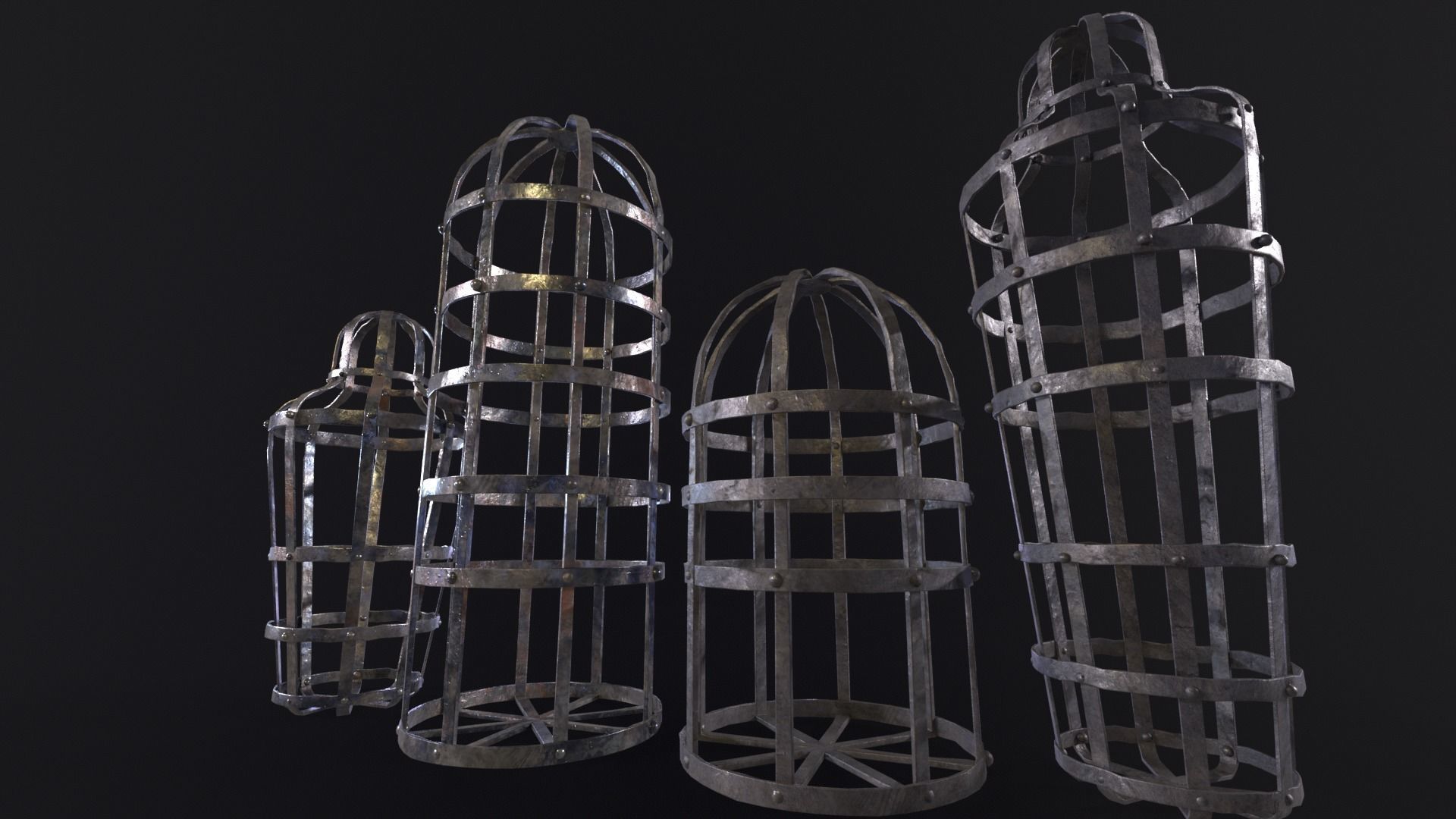 3D model Medieval Iron Cages VR / AR / low-poly | CGTrader