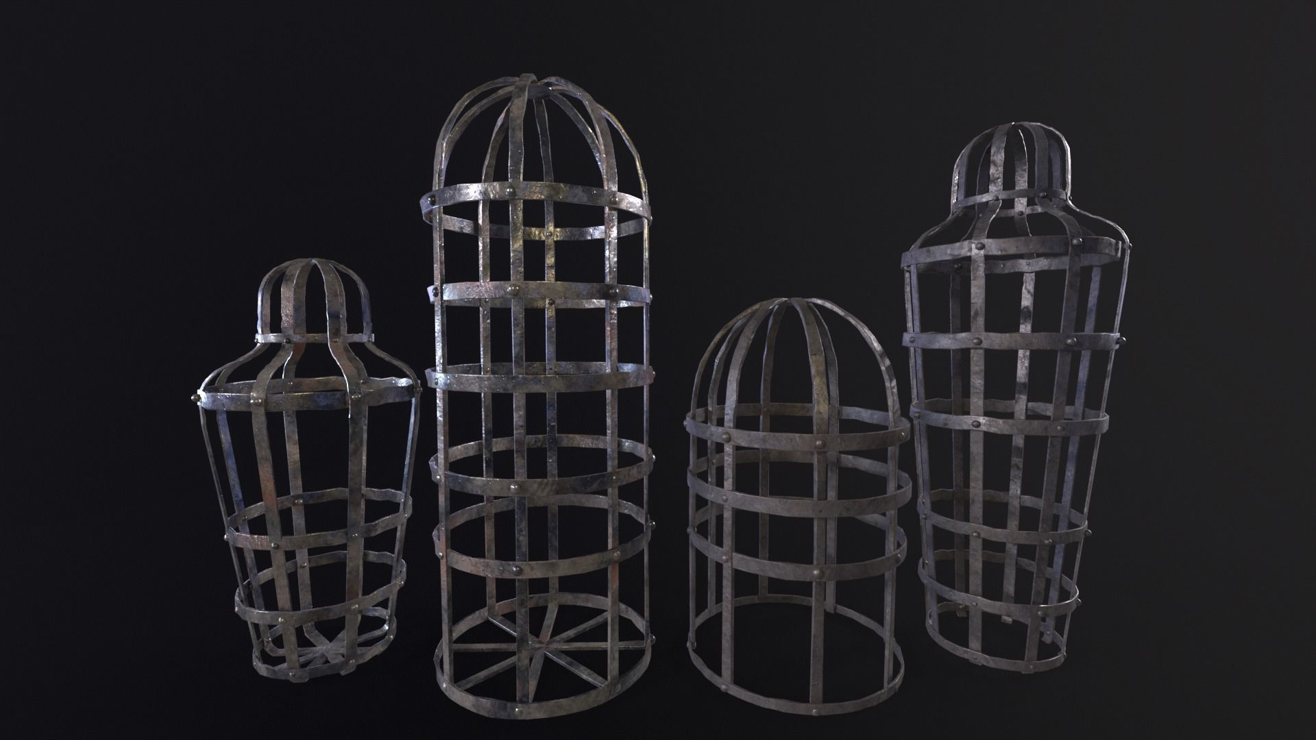 3D model Medieval Iron Cages VR / AR / low-poly | CGTrader