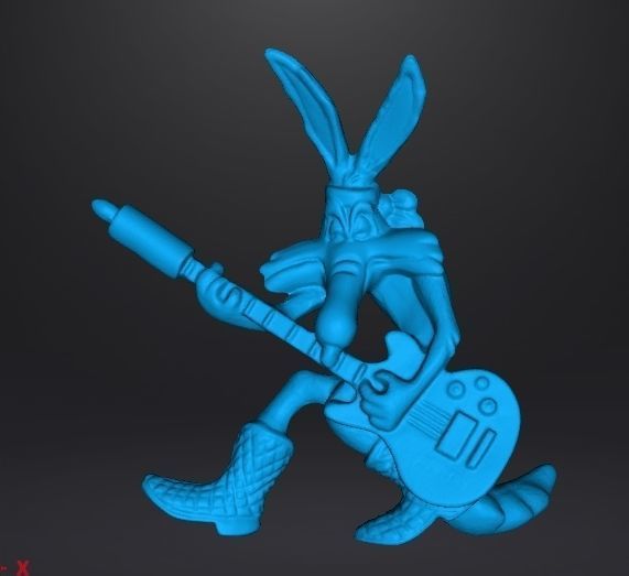 LOONEY TUNES ROCK BAND WILE E COYOTE PROMOTIONAL FIGURE 90S PVC 3D ...