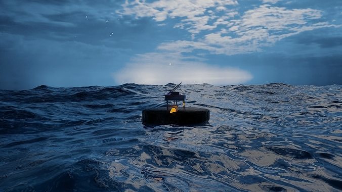 Ocean Piano free 3D model animated rigged | CGTrader