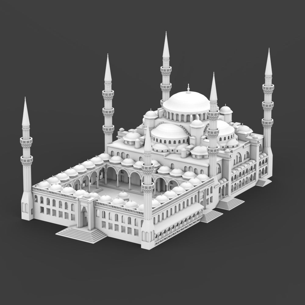 The Blue Mosque 3D model 3D printable | CGTrader