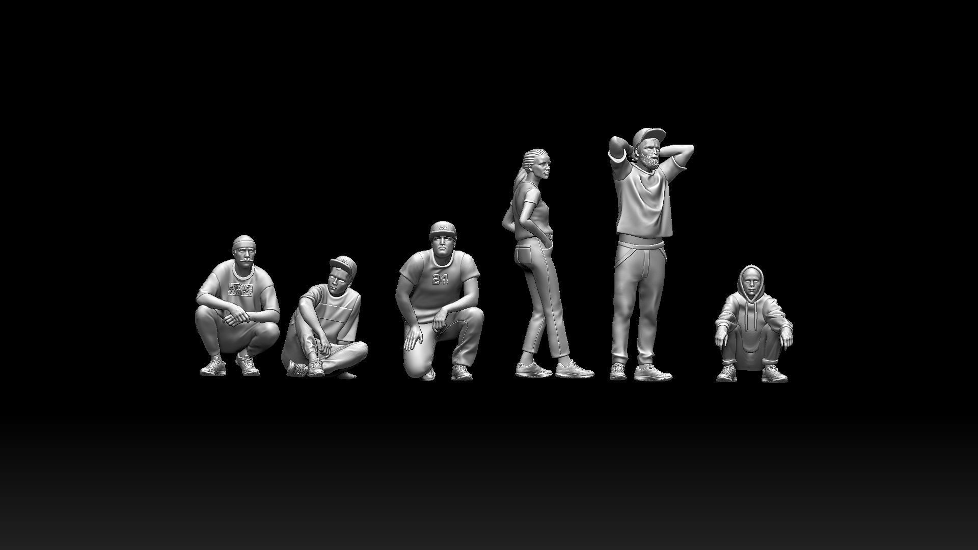 young people 3D model 3D printable | CGTrader