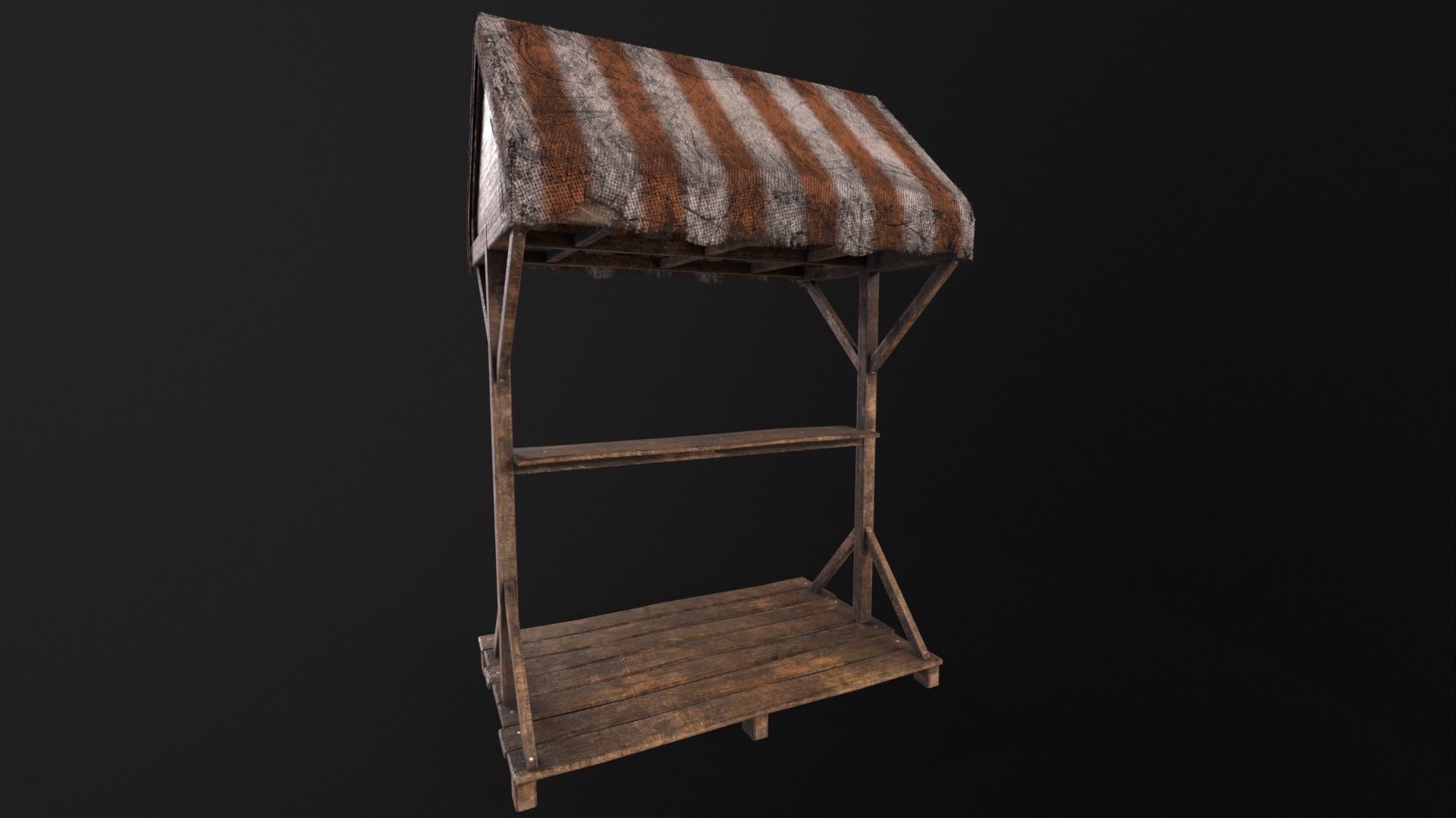 3D model Medieval Market Stand VR / AR / low-poly | CGTrader