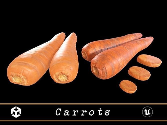 3D model Carrots VR / AR / low-poly | CGTrader