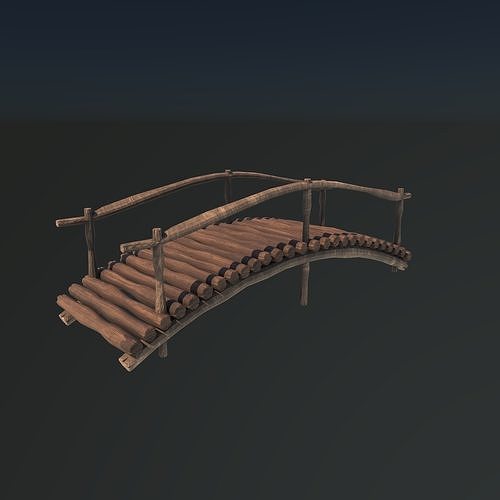 3D model wooden bridge VR / AR / low-poly | CGTrader