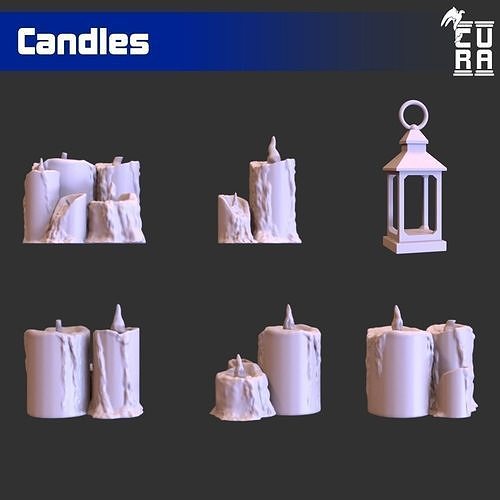 Candles 3D model 3D printable | CGTrader