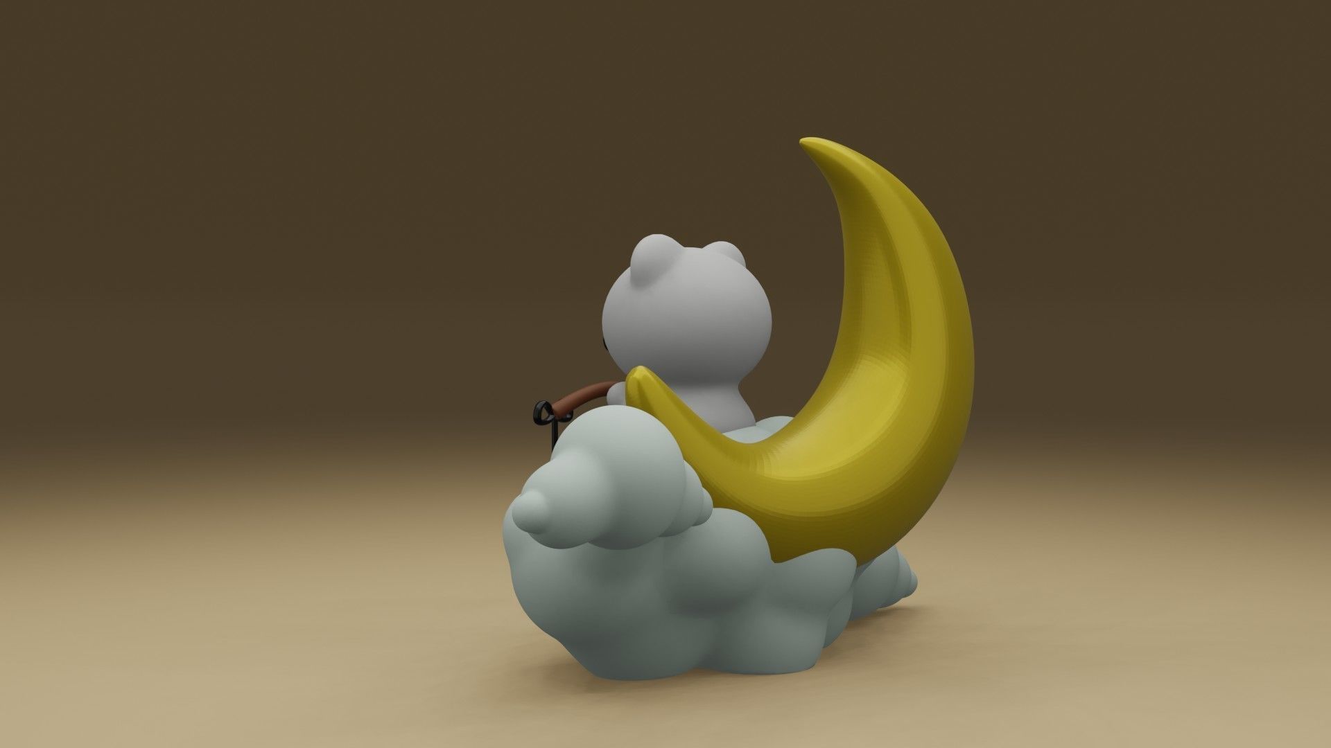 cat and clouds 3D model 3D printable | CGTrader